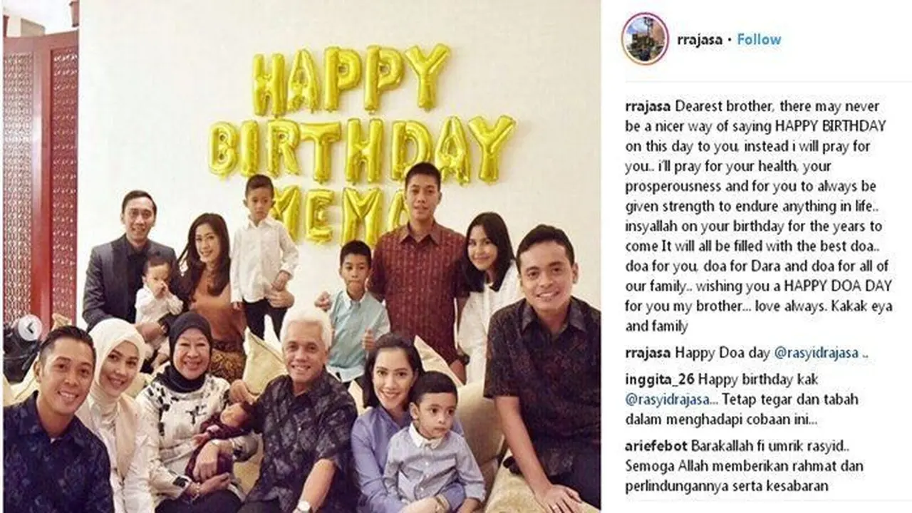 Rasyid Rajasa Ulang Tahun Tepat di Hari Pemakaman Sang Istri - ShowBiz ...