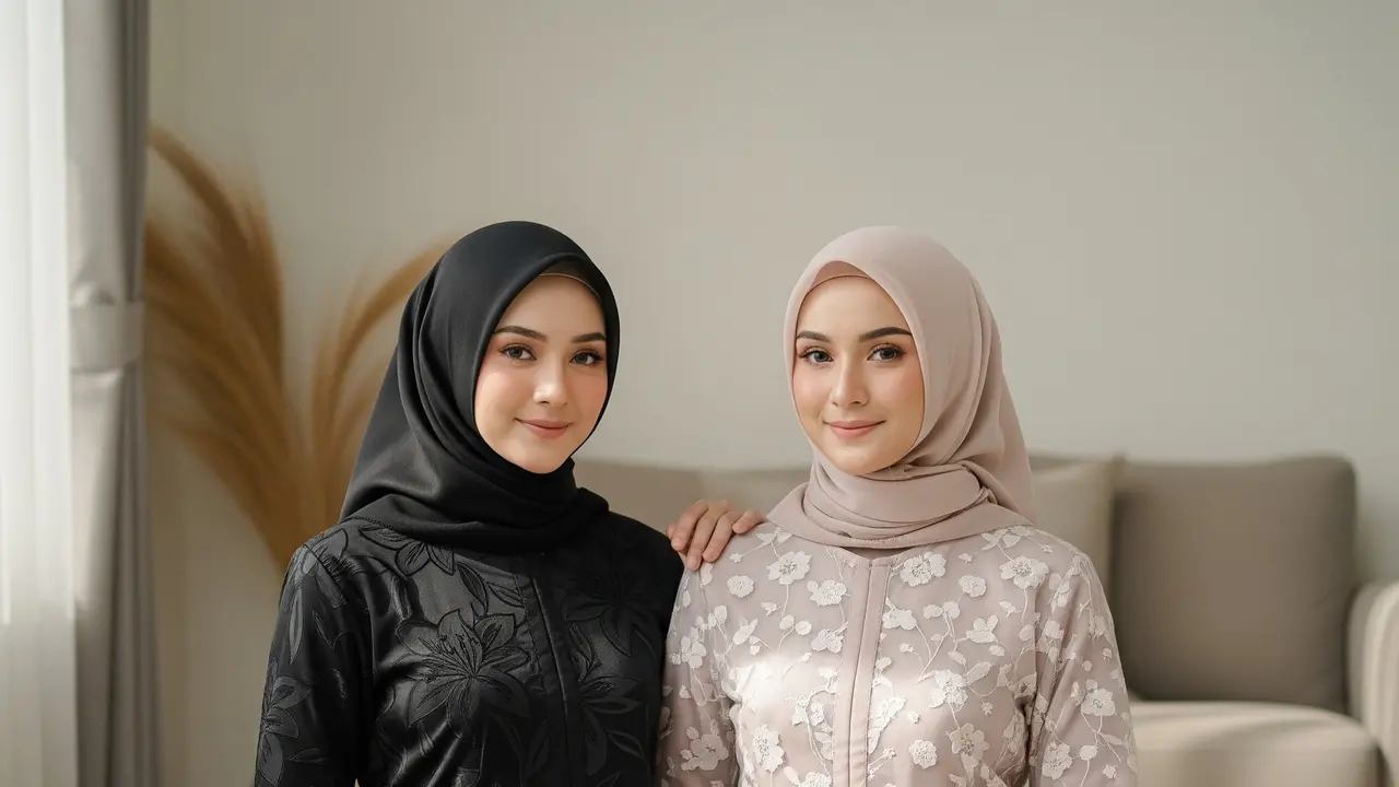 10 Gamis Muslimah Motif Bunga Besar Paling Adem 2025, Stylish & Anti ...