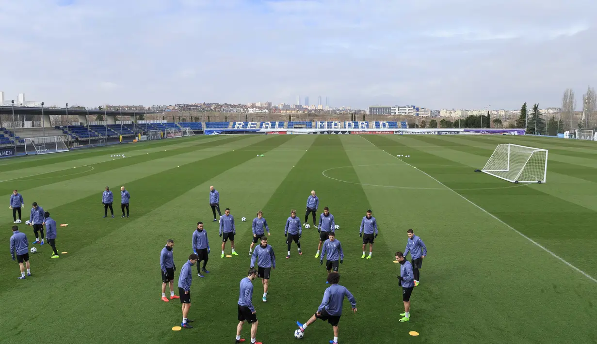 Persiapan Real Madrid di Valdebebas stadium - Foto Bola.com