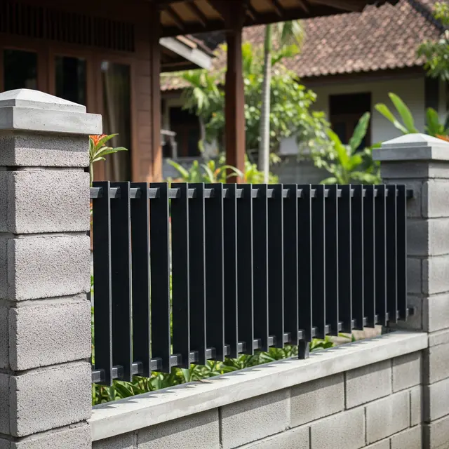 8 Inspirasi Pagar Rumah Desa dari Batako dan Besi Hollow yang Estetik ...