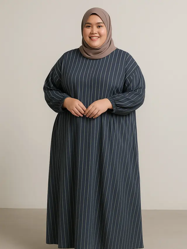 7 Rekomendasi Gamis Salur untuk Orang Gemuk, Lengkap dengan Tips ...