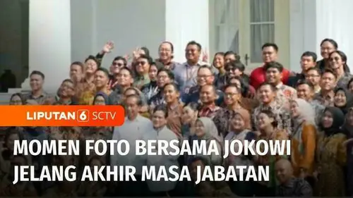 VIDEO: Jelang Purnatugas, Jokowi dan Iriana Foto Bersama Staf Istana ...