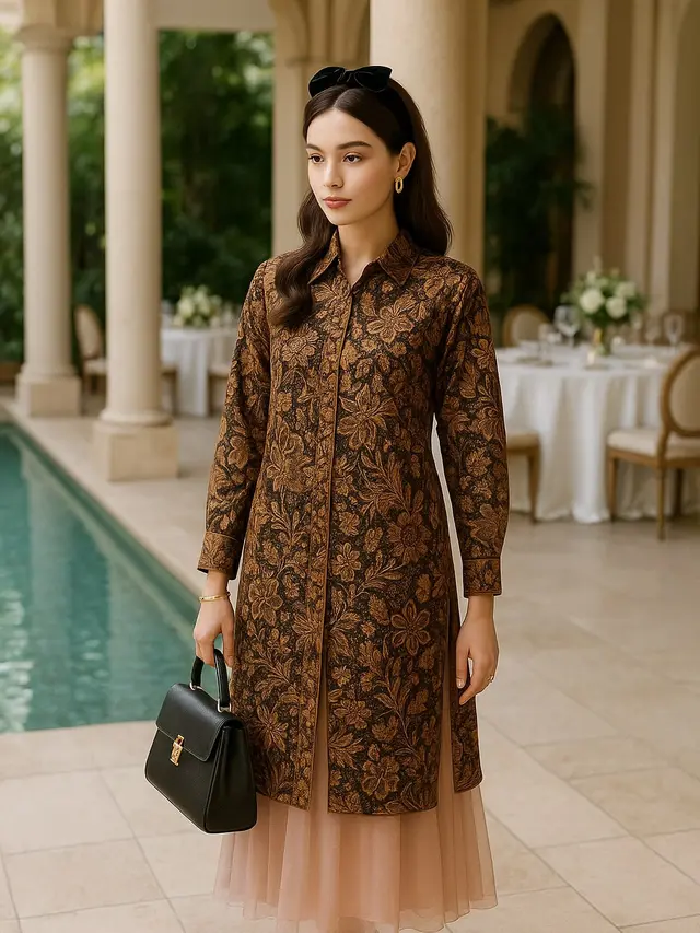 13 Inspirasi Model Tunik Batik Setelan Rok yang Simpel Tapi Mewah ...
