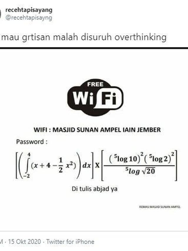 6 Password WiFi Pakai Soal Matematika Ini Sukses Bikin Pusing - Hot ...