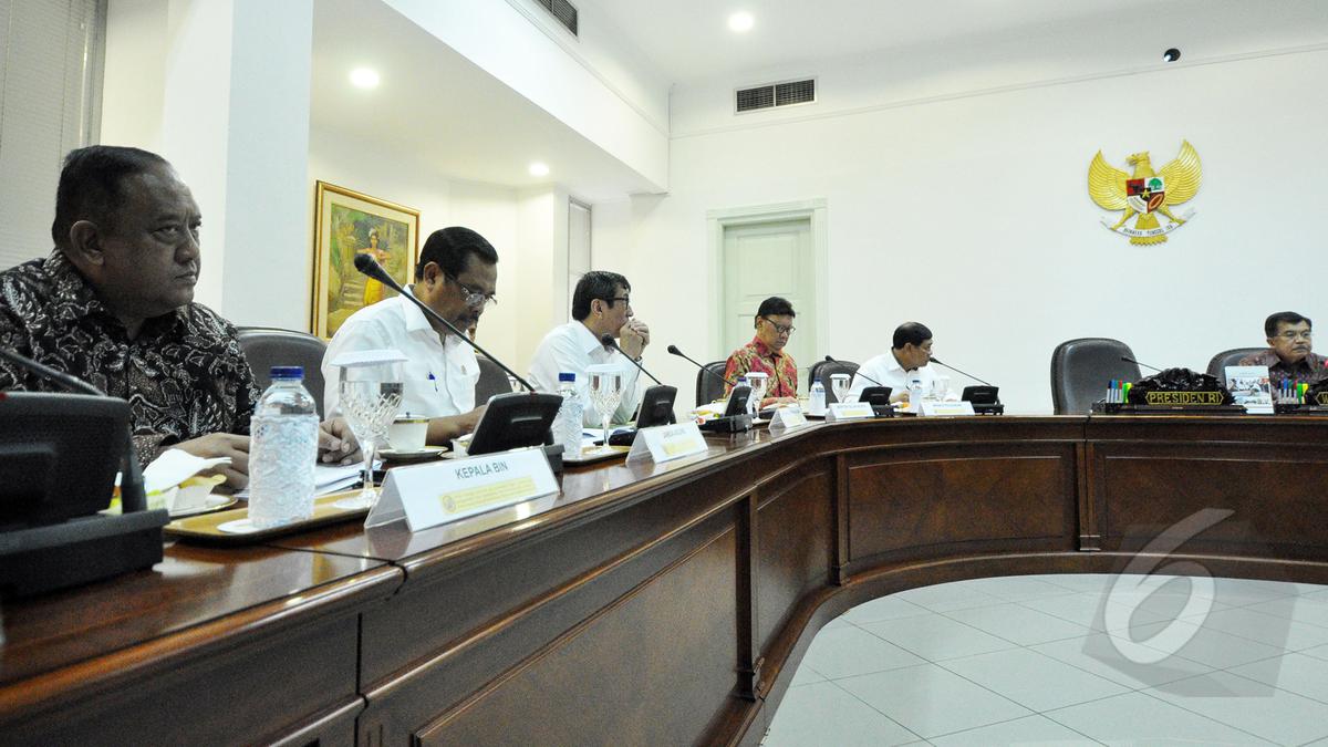 Suasana Rapat Terbatas Tanpa Jokowi - Foto Liputan6.com