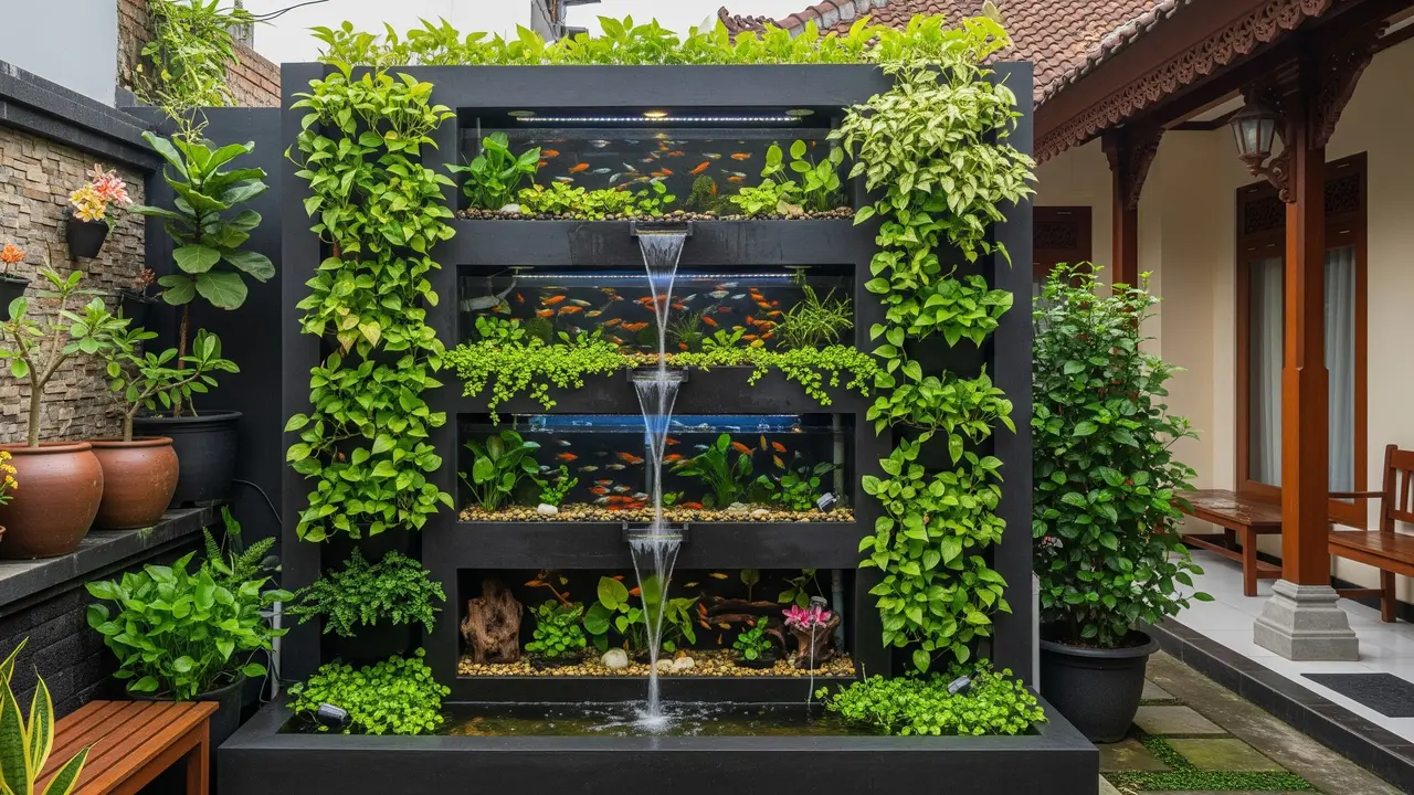 8 Desain Kolam Ikan Mini dari Bak Semen yang Kuat dan Tahan Lama ...