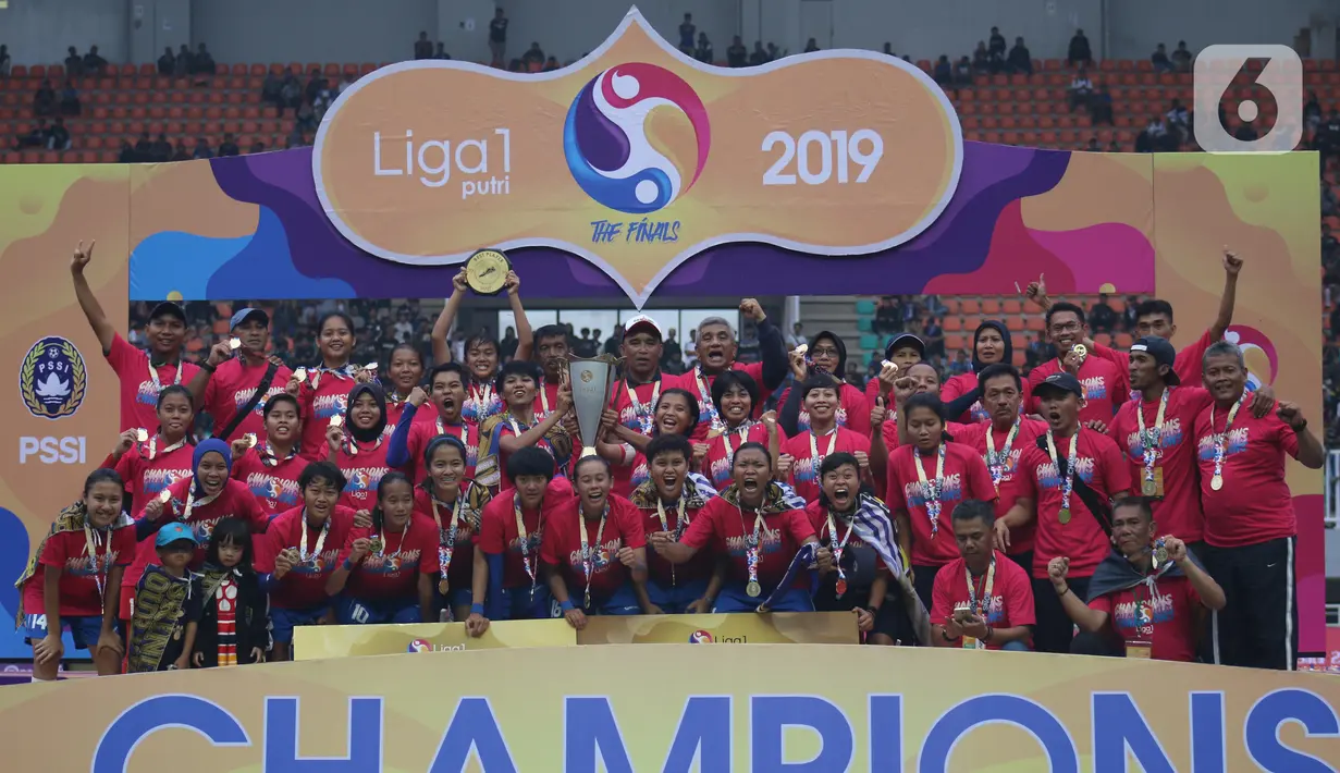 FOTO: Persib Putri Kampiun Liga 1 Putri 2019 - Foto Liputan6.com