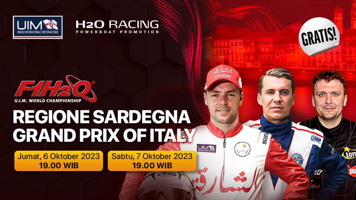 Jadwal Live Streaming F1H2O UIM World Championship di Vidio Pekan Ini