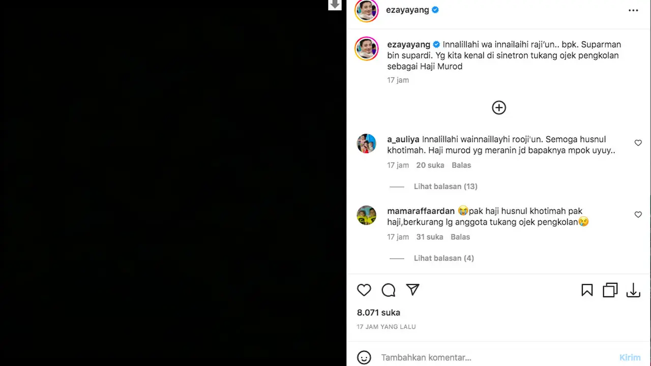 Kabar Duka, Pemeran Haji Murod dalam Sinetron Tukang Ojek Pengkolan ...