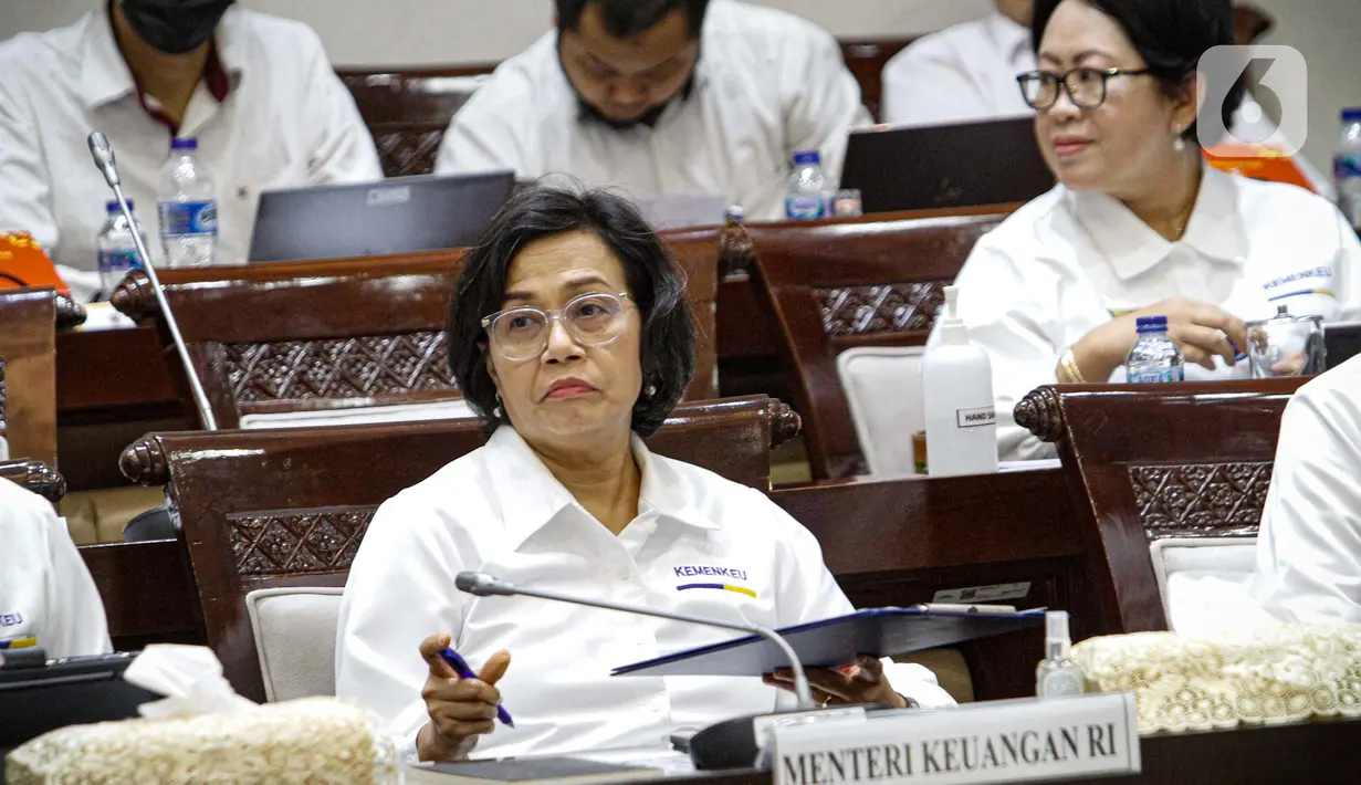 Bersama DPR, Sri Mulyani Bahas Anggaran Kemenkeu 2024 - Foto Liputan6.com