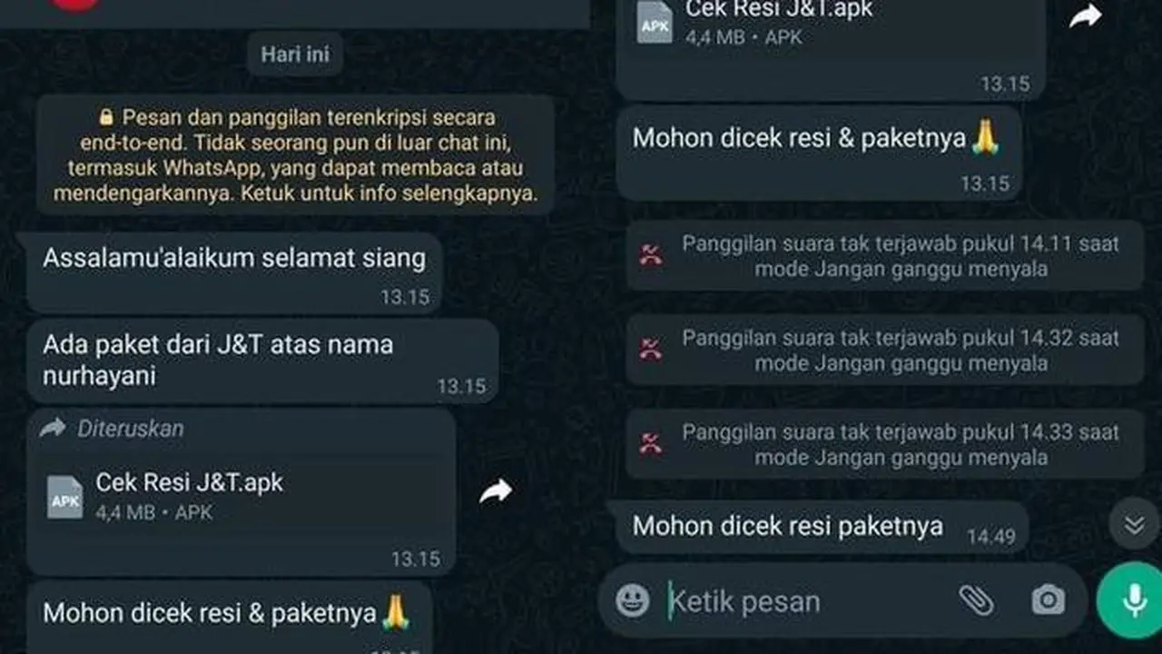 6 Chat Penipu Ingin Curi Data Pribadi, Modus Terbaru Pakai Undangan Nikah - Hot Liputan6.com