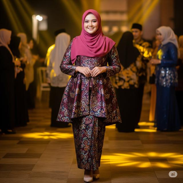 7 Model Baju Batik Pesta Wanita Muslim Modern 2025, Syar'i, Stylish dan ...