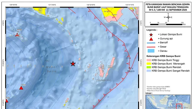 Analisis Penyebab Gempa Magnitudo 5,0 Guncang Maluku Tenggara - Regional Liputan6.com