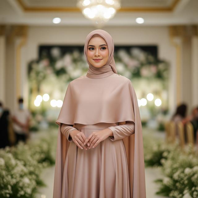 9 Model Gamis Polos Tapi Elegan untuk Kondangan Tren 2025, Anggun Tanpa ...