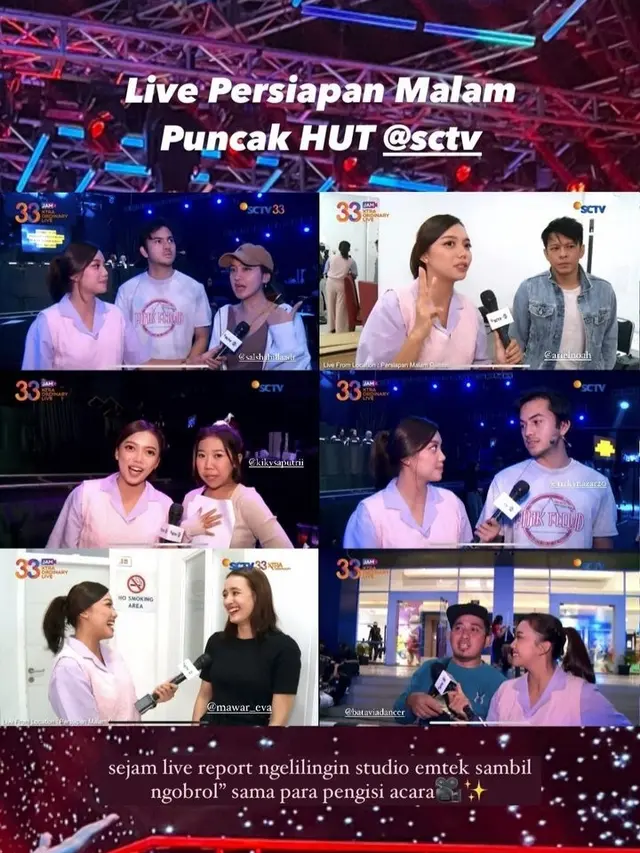 6 Potret Artis Malam Puncak HUT SCTV 33 XtraOrdinary Jalani Gladi Resik ...