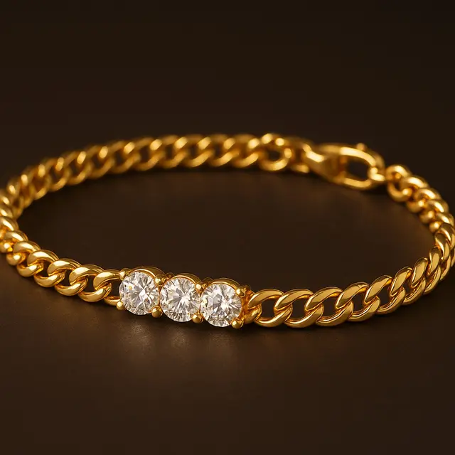 8 Model Gelang Emas dengan Zircon 24 Karat, Berkilau Mewah dan Elegan ...