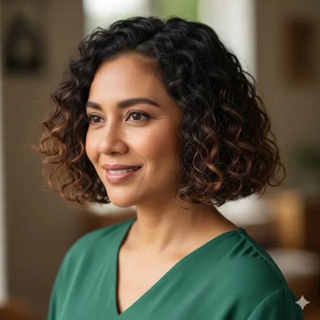 15 Model Rambut Ikal Natural untuk Ibu-Ibu Simpel, Elegan, dan Mudah ...