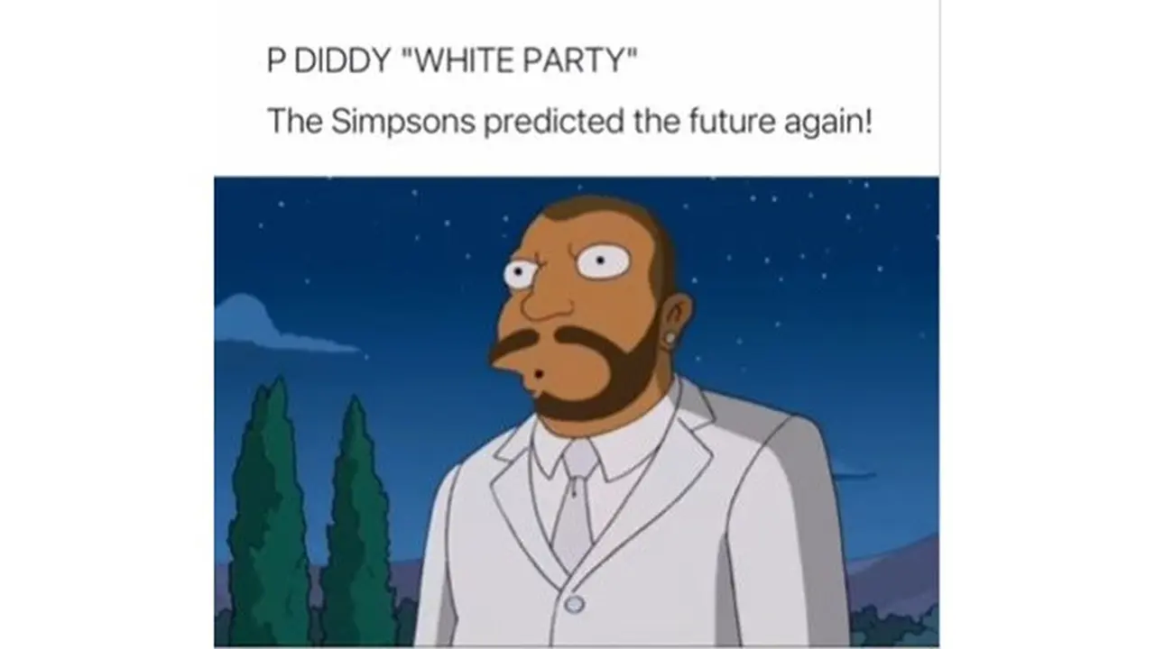 Viral Prediksi The Simpsons Tentang White Party P Diddy, Episode Tahun ...