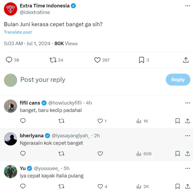 6 Cuitan 'Juni Cepat Berlalu' Bikin Senyum Tipis, Tak Terasa Sudah Berganti Bulan - Hot Liputan6.com