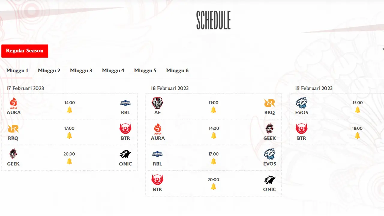 Jadwal MPL ID S11 Jumat 17 Maret: Royal Derby RRQ vs Onic Esports Siap Digelar - Tekno Liputan6.com