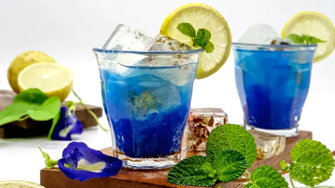 Resep Teh Bunga Telang Peppermint - Food Fimela.com