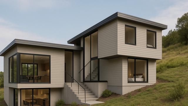 8 Model Desain Rumah L-Shape Dua Lantai Split-Level, Cocok untuk Tanah ...
