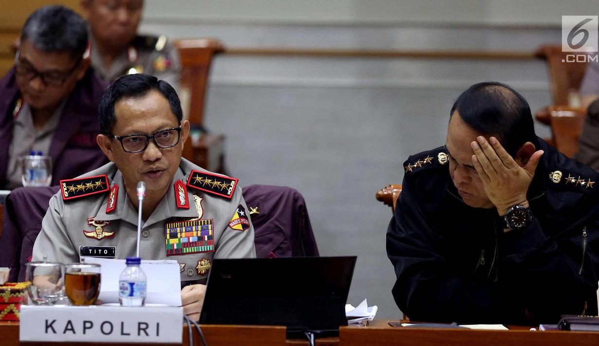 PHOTO: Kapolri Tito Karnavian RDPU dengan Komisi III DPR - Foto Liputan6.com