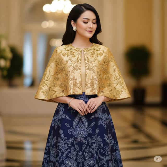 9 Model Batik Kombinasi Brokat Lengan Cape Elegan, Tampilan Modern dan ...