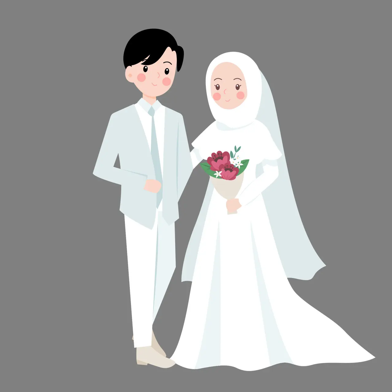 Animasi Wedding Hijab untuk Wallpaper, Lengkap dengan Proses Pembuatannya - Hot Liputan6.com