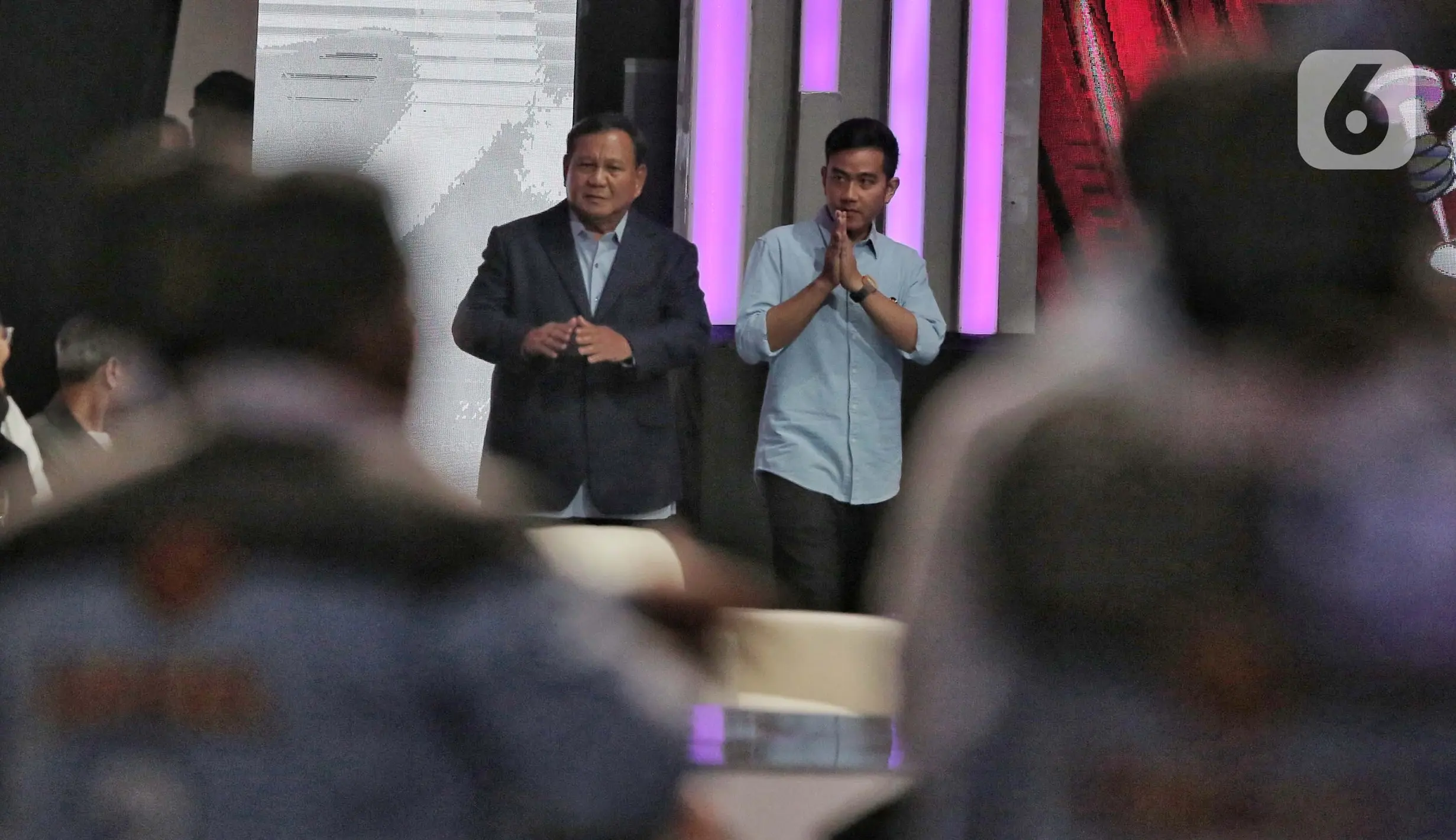 Penampilan Prabowo-Gibran di Debat Keempat Capres-Cawapres Pemilu 2024 - Foto Liputan6.com