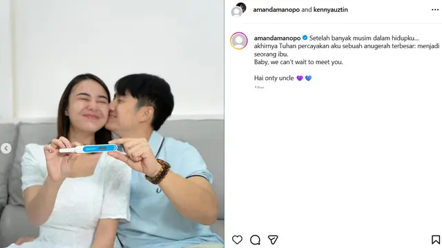 Amanda Manopo dan Kenny Austin Dikaruniai Anak Pertama, Ini Nama Sang Bayi