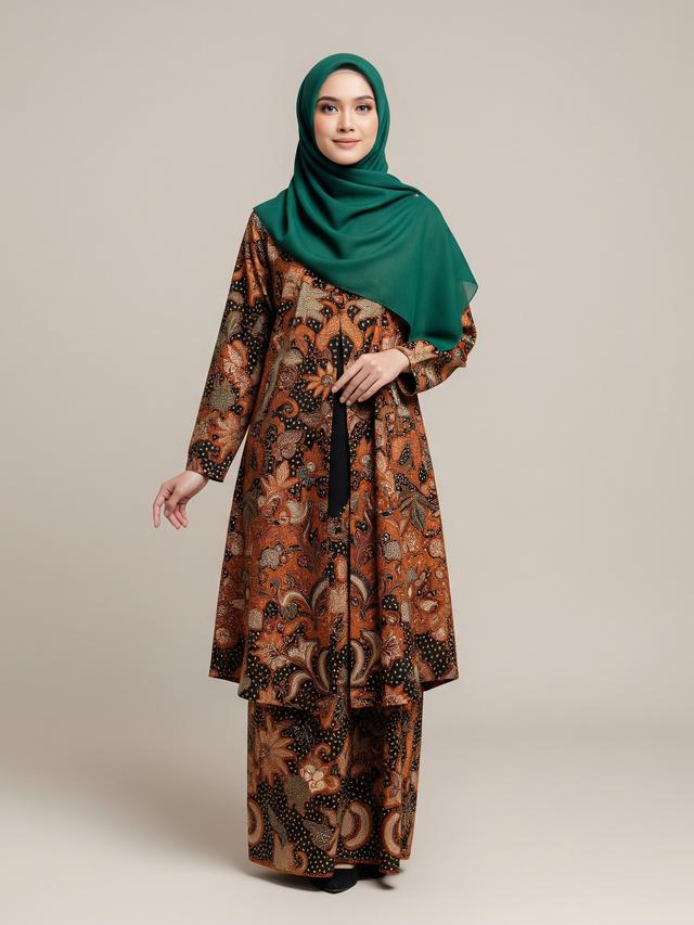 7 Inspirasi Baju Batik Muslimah Modern: Tampil Menawan dengan Hijab dan ...