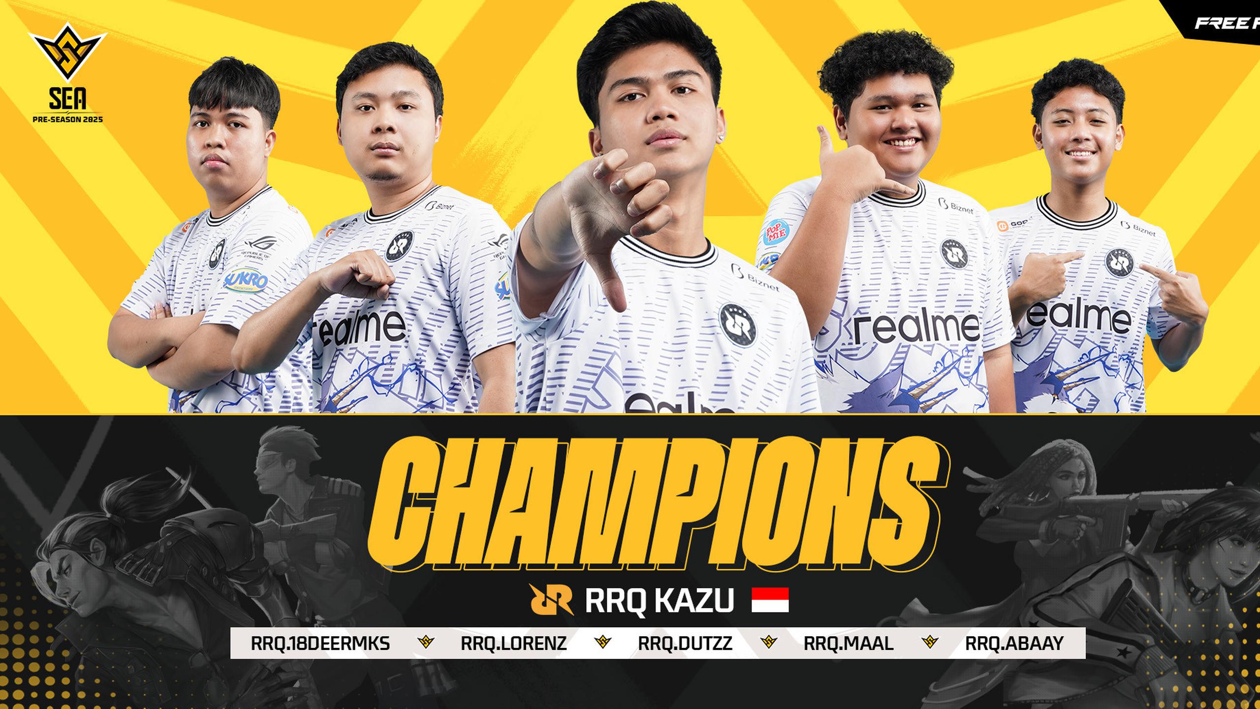 RRQ Kazu Juara FFWS SEA Pre-Season 2025: Asa Baru untuk Free Fire ...