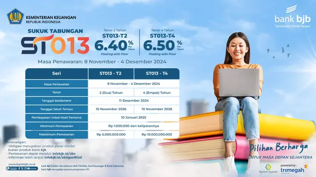 Menarik! bank bjb Tawarkan SBN Ritel ST013 dengan Imbal Hasil Hingga 6. ...
