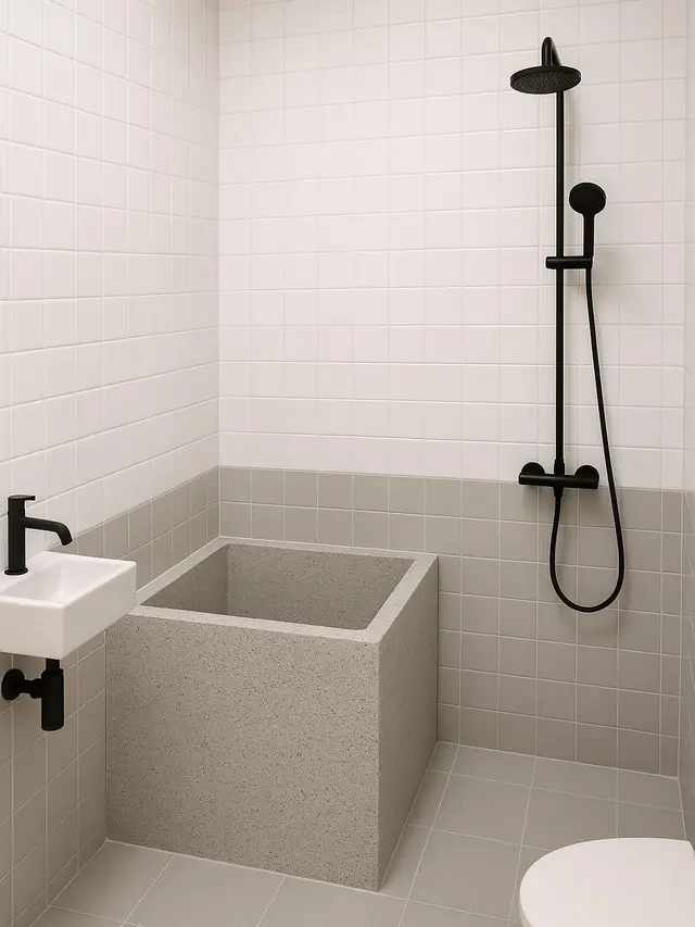 8 Model Kamar Mandi Minimalis dengan Bak Mandi Teraso yang Elegan - Hot ...