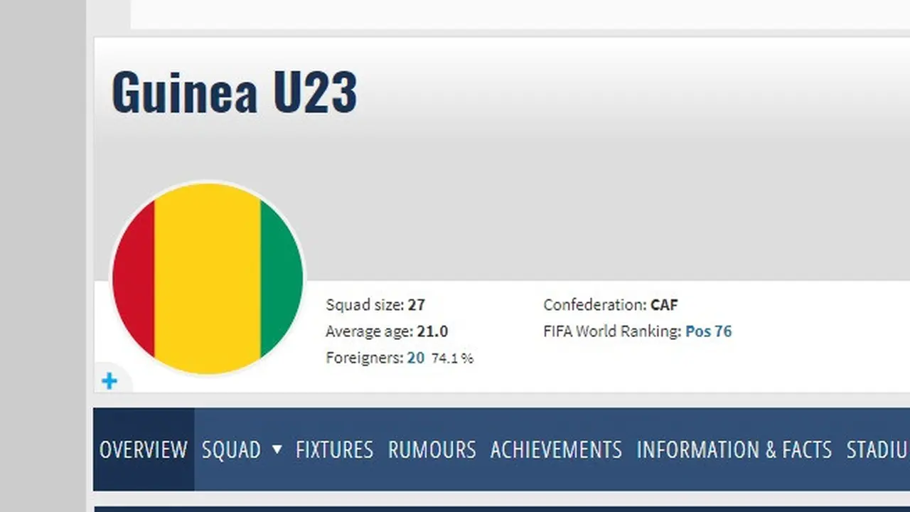 Mengenal Timnas Guinea U-23, Punya Pemain Seharga Rp 43,4 Miliar ...