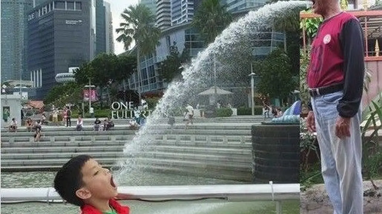 6 Editan Foto Orang di Air Mancur Ini Absurd Banget, Kocak - Hot ...