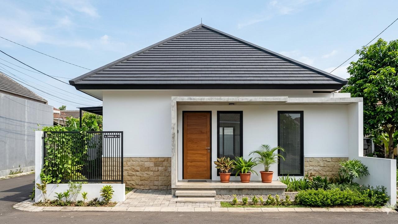 7 Inspirasi Rumah Minimalis Atap Limasan Modern Tampak Depan: Estetik ...