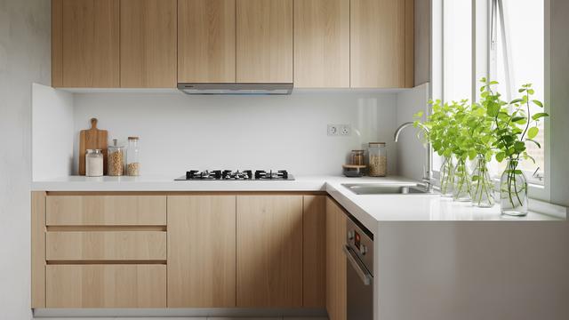 8 Model Dapur Minimalis Bentuk L dengan Tanaman Sayur di Botol, Estetik ...