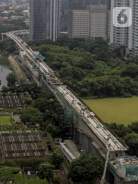 FOTO: Per September 2020, Progres Proyek LRT Jabodebek Capai 77 Persen ...
