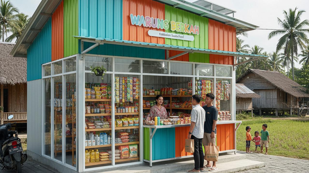 7 Desain Warung Sembako dari Baja Ringan, Cocok untuk Usaha Rumahan Modern