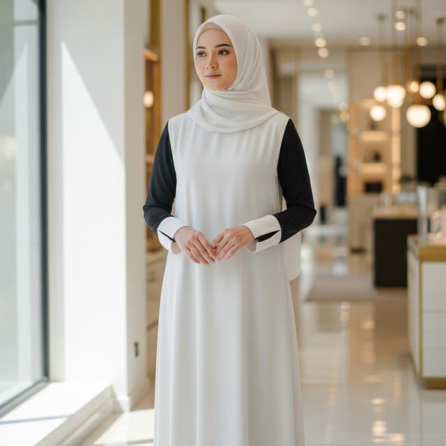 9 Model Gamis Abaya Syar'i Polos yang Mewah, Tampil Anggun dan Berkelas