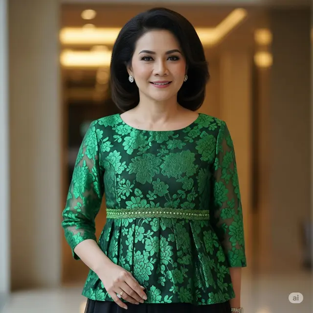 10 Model Atasan Brokat Wanita Usia 45 Tahun ke Atas, Tampil Elegan ...