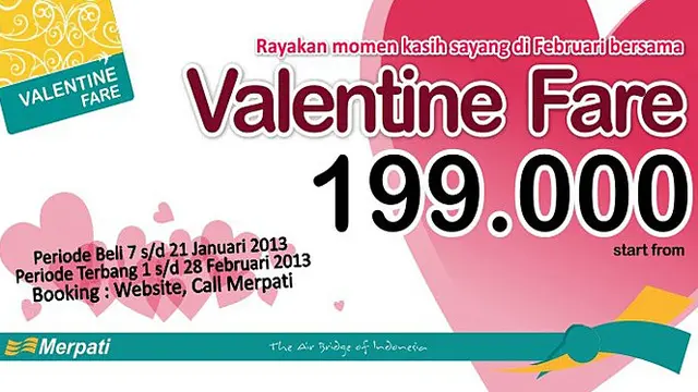 Gaet Penumpang, Merpati Gelar Promosi Tiket Valentine - Bisnis Liputan6.com