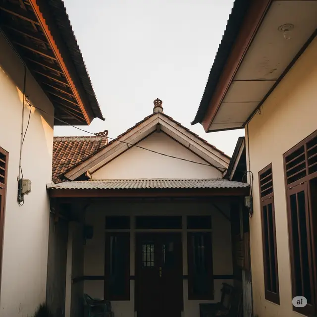 7 Bentuk Atap Teras Rumah Sederhana untuk Hunian di Kampung Padat ...