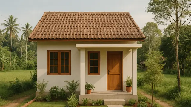 10 Desain Rumah Sederhana Minimalis 6x9 Meter di Desa dengan Teras dan ...