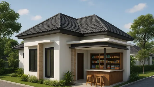 10 Model Rumah L-Shape dengan Warung Kecil di Depan, Hemat Ruang Tapi ...