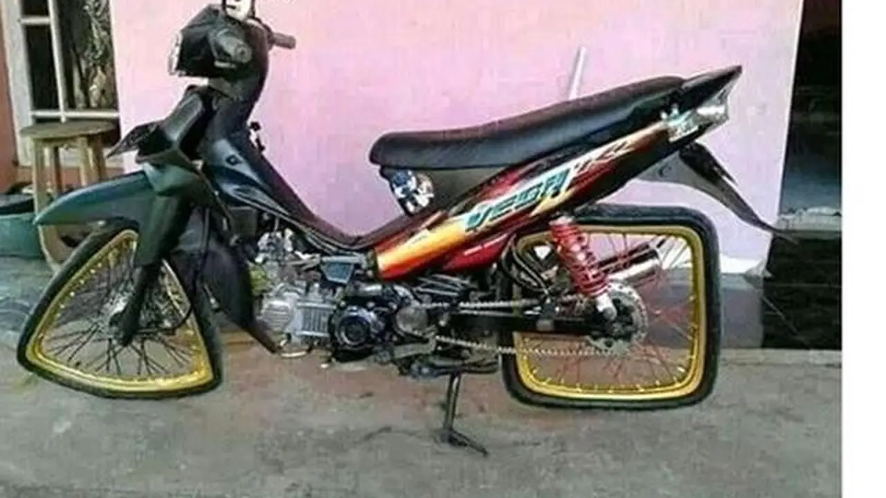 7 Potret Modifikasi Roda Sepeda Motor Ini Bikin Tepuk Jidat - Hot ...