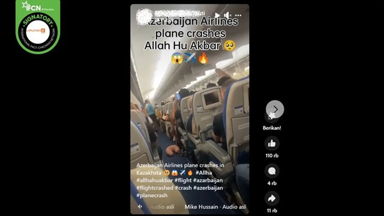 Cek Fakta: Tidak Benar dalam Video ini Suasana Sebelum Pesawat ...
