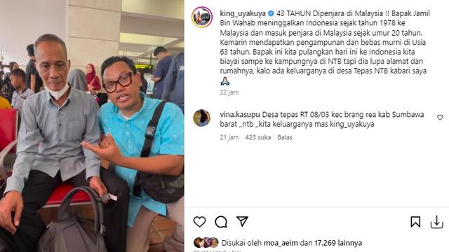 Uya Kuya Biayai Kepulangan Jamil Arshad yang Tercatat Menjadi Napi Terlama di Malaysia ke ...
